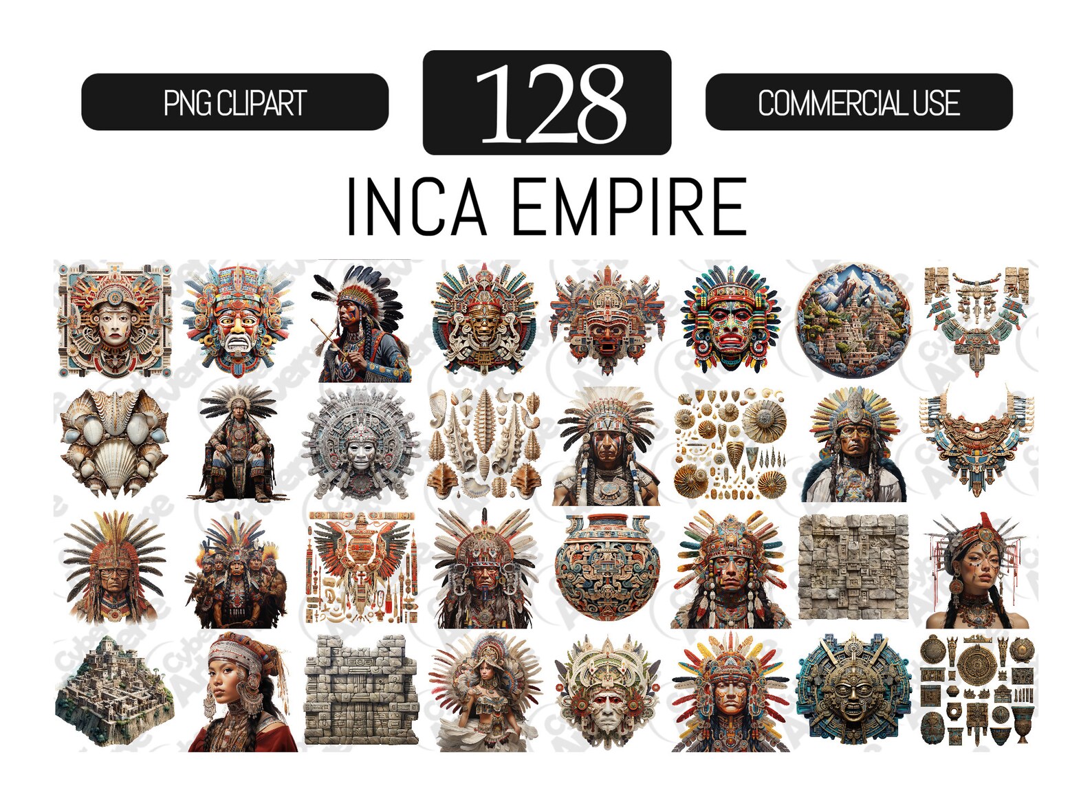 MEGA BUNDLE Inca Empire Watercolor Clipart Set Incas, Machu Picchu ...