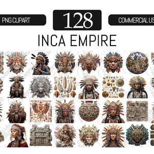 MEGA BUNDLE Inca Empire Watercolor Clipart Set - Incas, Machu Picchu ...
