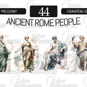 BIG BUNDLE Ancient Roman People Clipart Set - Gladiators, Statues ...
