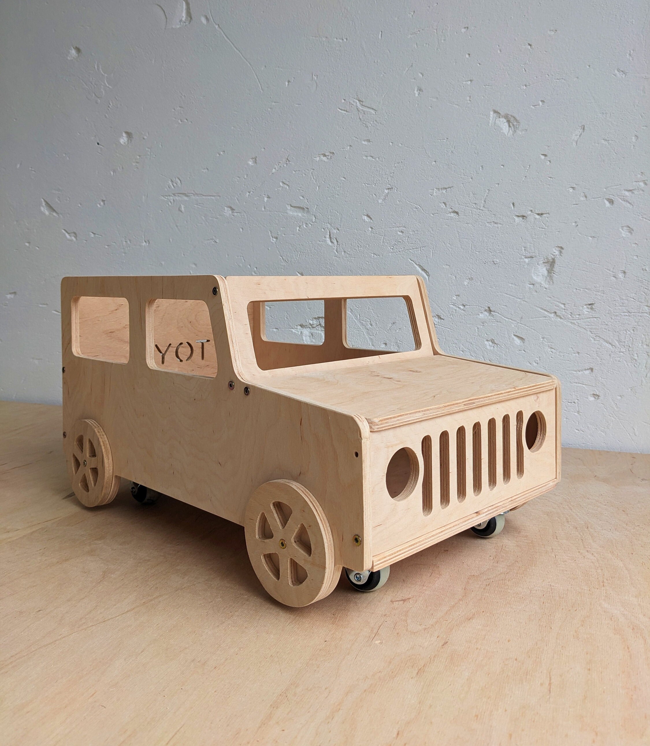 Child Offroad Car, Toy Box on Wheels, Box With Wheels, Toy Storage ...