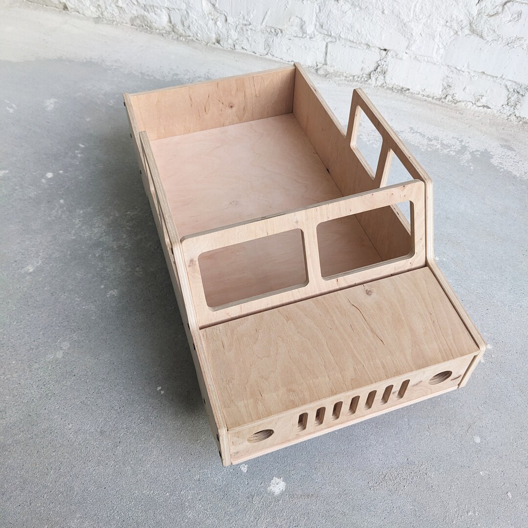 Toy Box on Wheels, Pickup Box With Wheels, Toy Storage, Montessori ...
