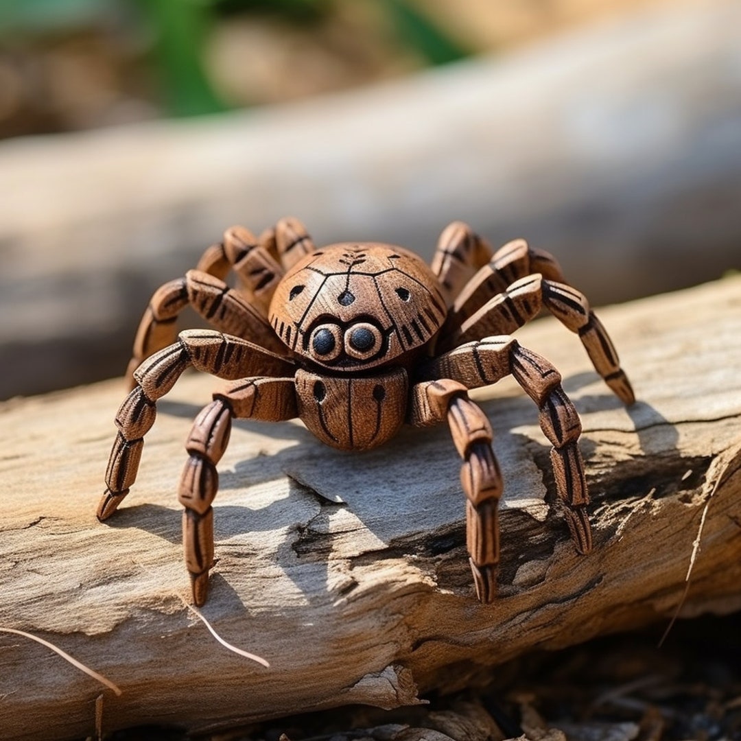 Wooden Spider Office Table Decoration Unique Handcrafted - Etsy