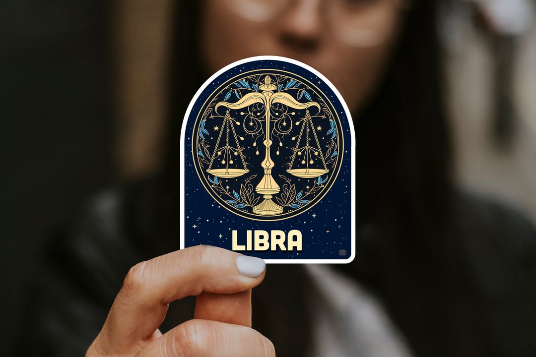 Zodiac Libra Sign Sticker, Constellation Sticker, Sign Stickers ...