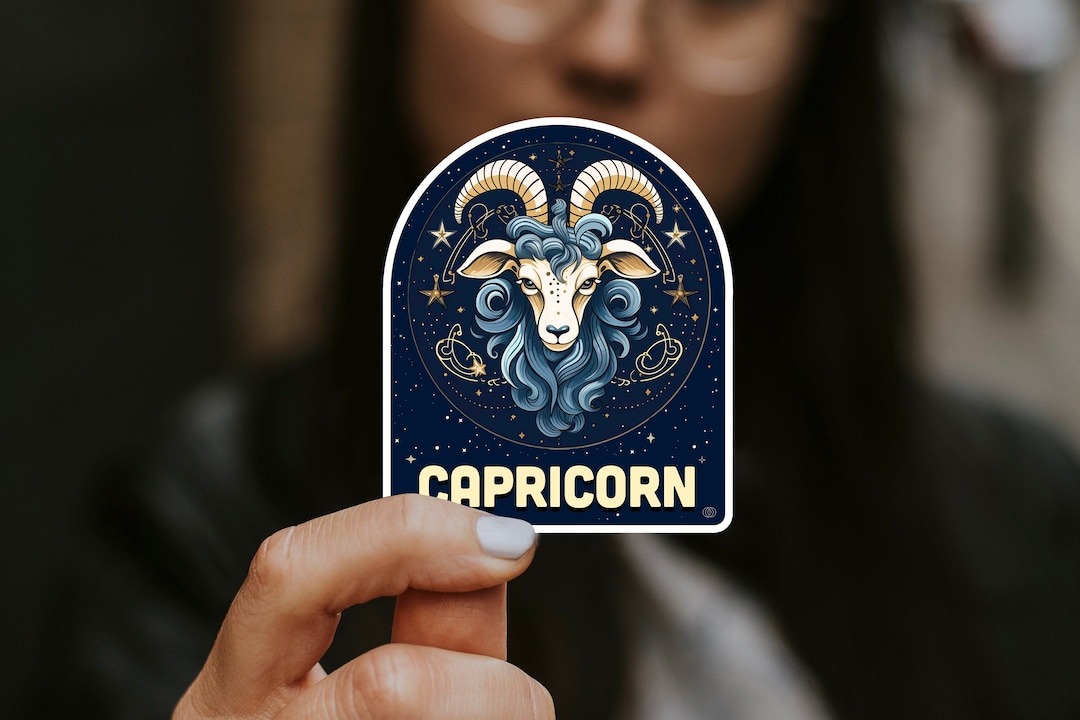Capricorn Sticker, Goat Sticker, Zodiac Boho Sticker, Capricorn ...
