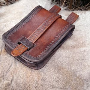 Handmade Leather Viking Belt Bag Pouch - Etsy