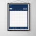 Blue Family Wall Calendar Print: Reusable, Customizable 2026 - Etsy