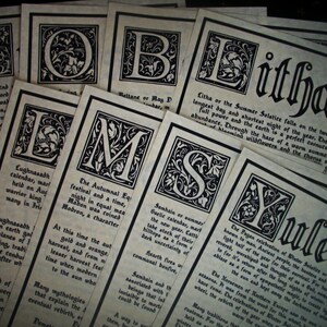 Eight Sabbat Parchment Grimoire Pages - Etsy