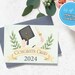 2024 Graduation Day Card, 5x7 Printable Blank Greeting Card for Class ...