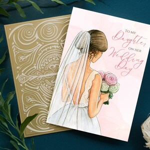To My Daughter on Your Wedding Day Card, 5x7 Printable Blank Greeting ...