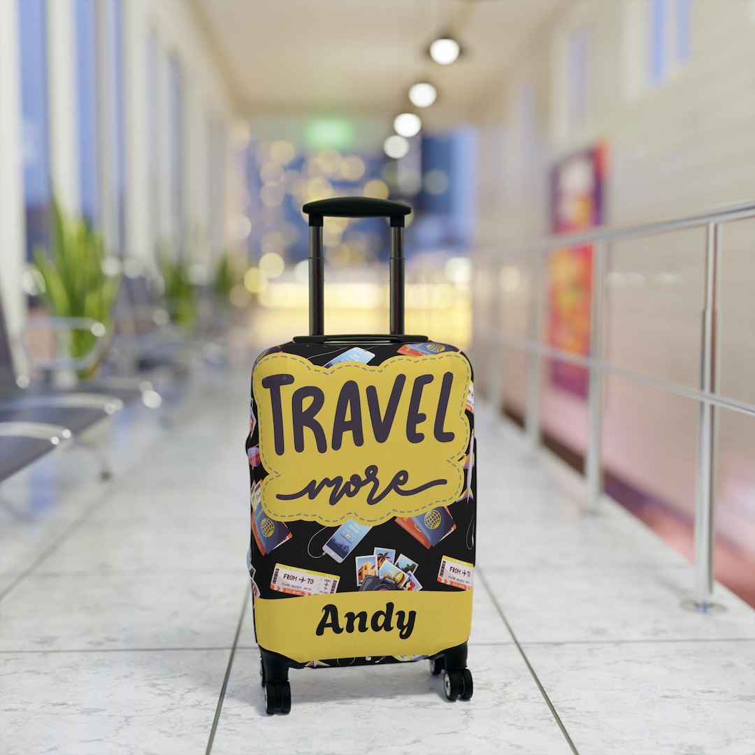 Personalized Travel Name Luggage Cover, Suitcase Protector, Stylish ...