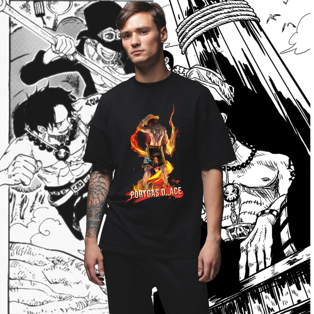 One Piece Portgas D. Asce Vintage Design T-shirt Long - Etsy