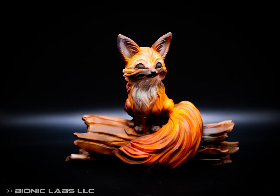 Hand Painted, 3D Printed Fox - Etsy