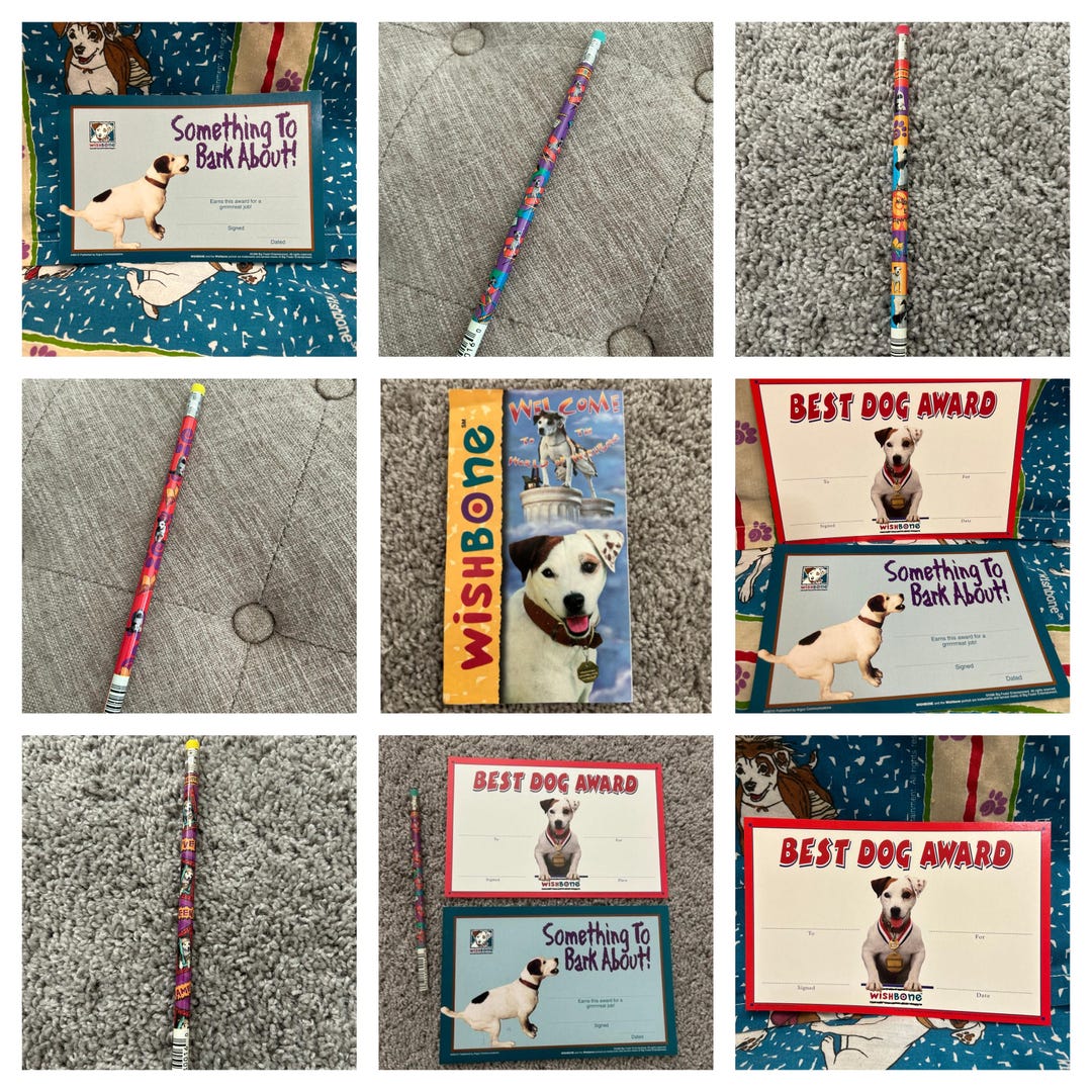 NOS Wishbone Dog Vintage *choose Your WISHBONE Item* Party Favors Award ...