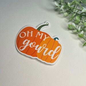 Oh My Gourd Sticker Fall Stickers Cute Halloween Sticker Retro Spooky ...