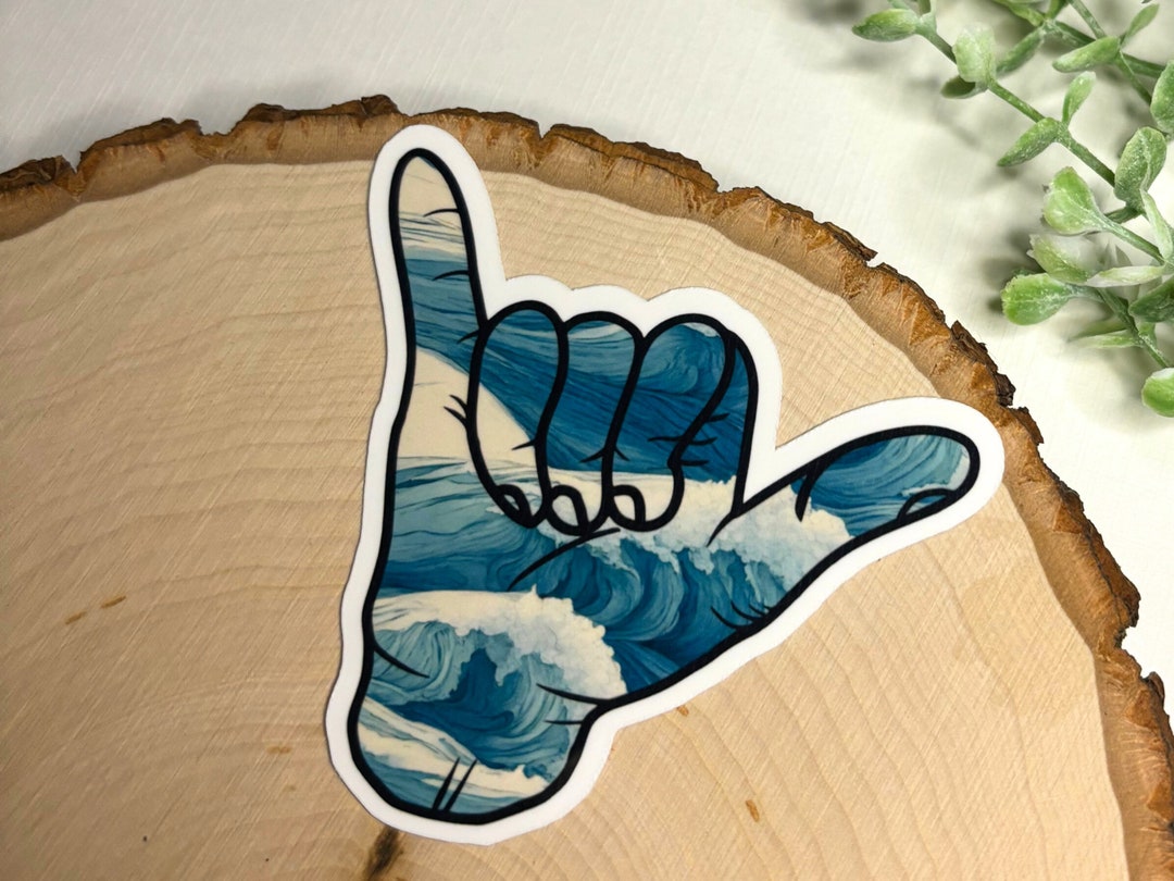 Shaka Hand Sign Sticker | Hang Loose | Coastal | Cute Summer Vinyl ...