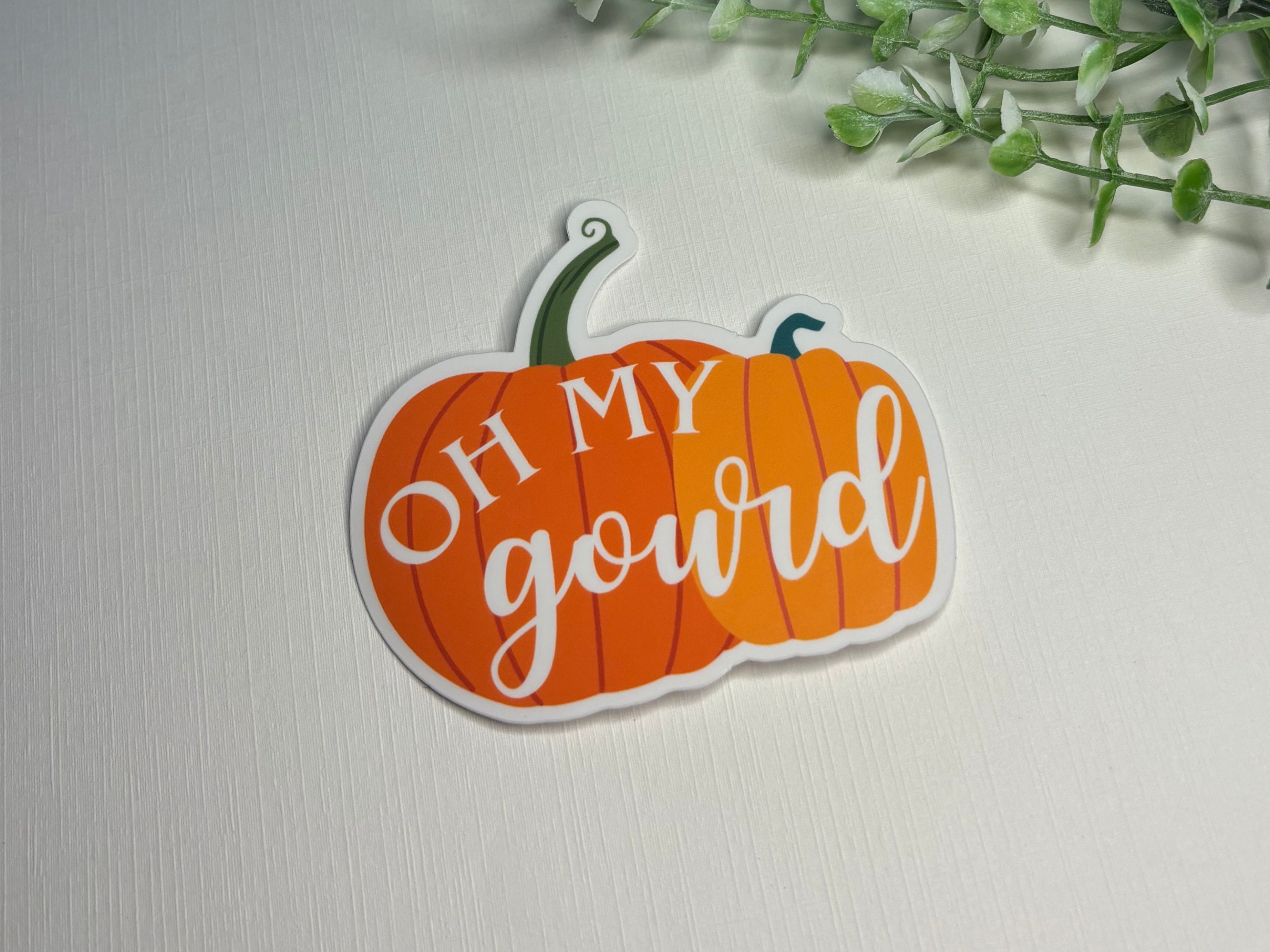 Oh My Gourd Sticker Fall Stickers Cute Halloween Sticker Retro Spooky ...