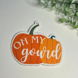 Oh My Gourd Sticker Fall Stickers Cute Halloween Sticker Retro Spooky ...