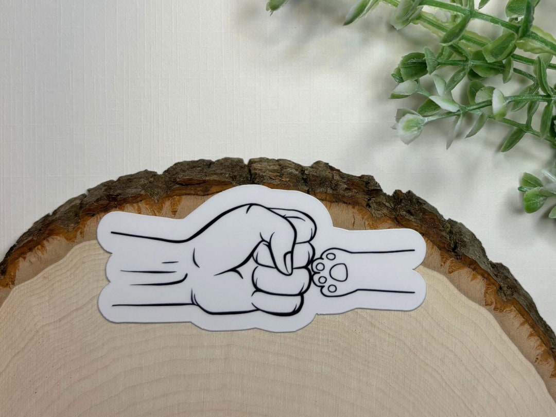 Paw Fist Bump Sticker | Dog Dad | Cat Dad | Father's Day Gifts | Pet ...