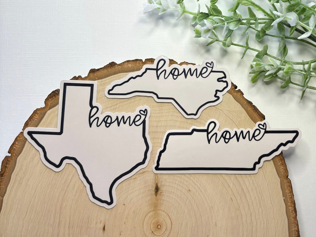 Home State Sticker | Custom State Decal | Farewell Gift | Vinyl State ...