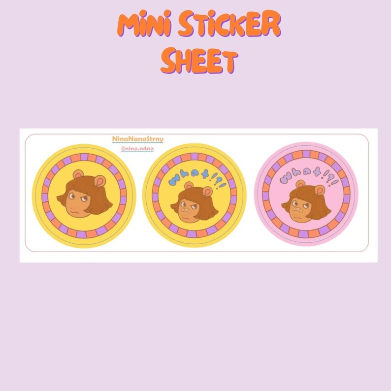DW Angry Sticker Sheet D.W Meme Laptop Sticker Arthur Library Card ...