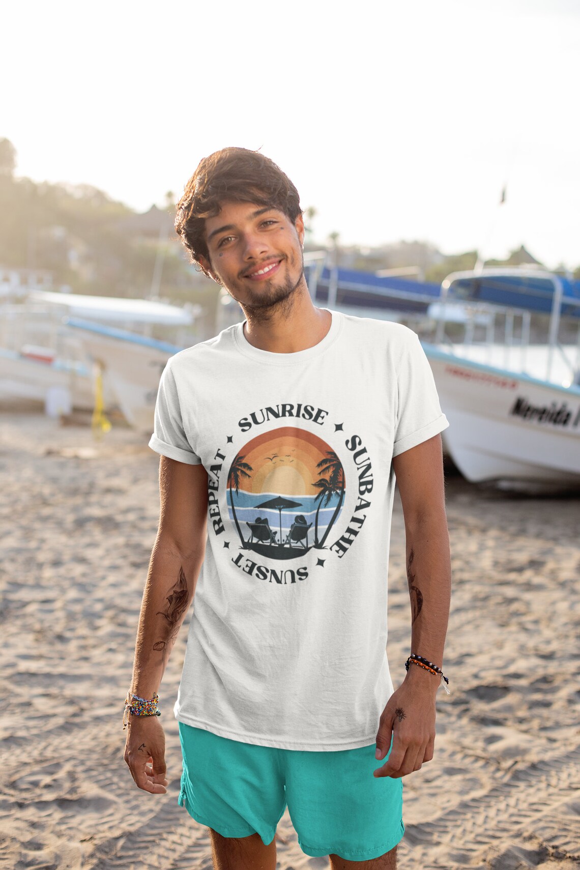 Sunrise Sunbathe Sunset Repeat Summer Unisex Jersey Short Sleeve Tee - Etsy