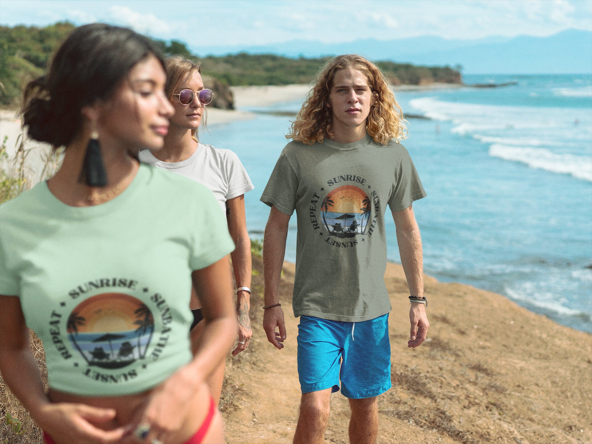 Sunrise Sunbathe Sunset Repeat Summer Unisex Jersey Short Sleeve Tee - Etsy