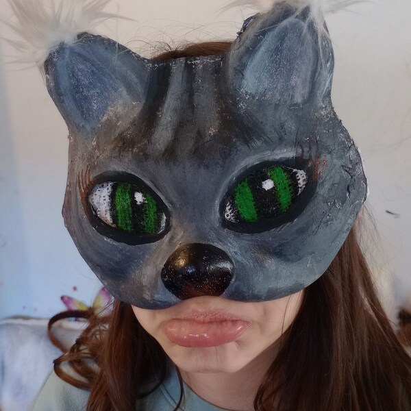 Black Cat Therian Mask - Etsy