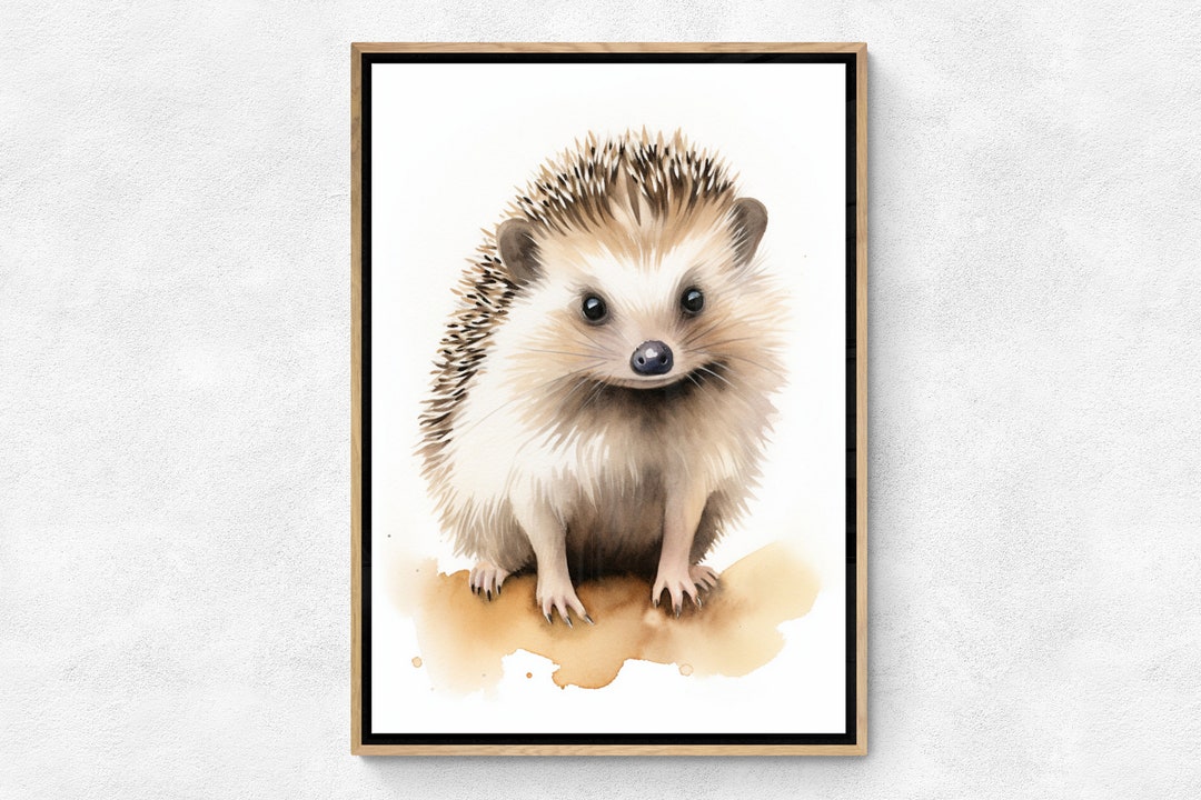 Watercolor Painting - Hedgehog - Decorative Poster - Illustration ...