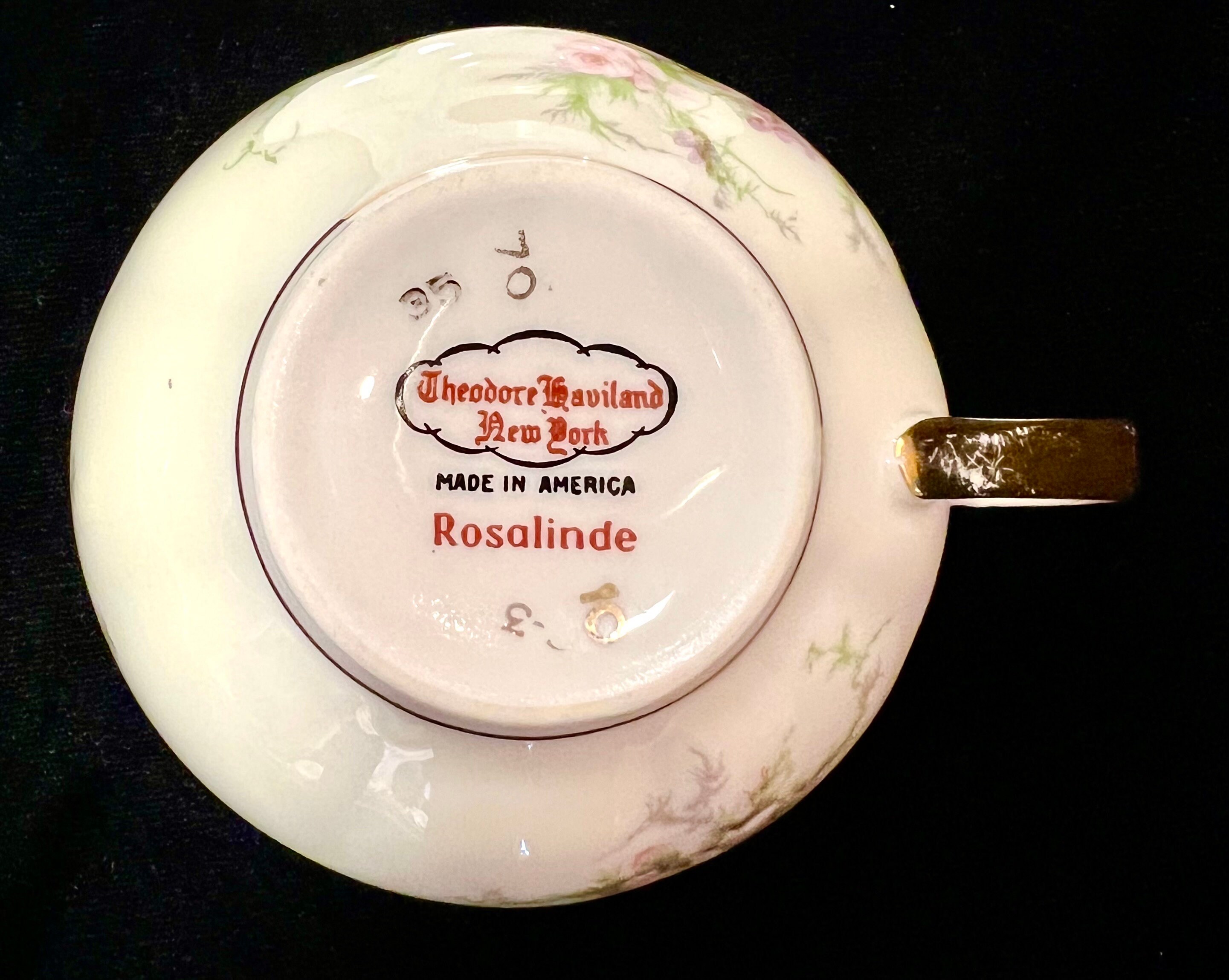 Theodore Haviland Rosalinde Elegant Pink Rose Antique Six Piece ...