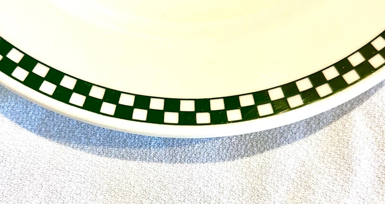 Homer Laughlin Green Checkers Dinner Plate - Etsy