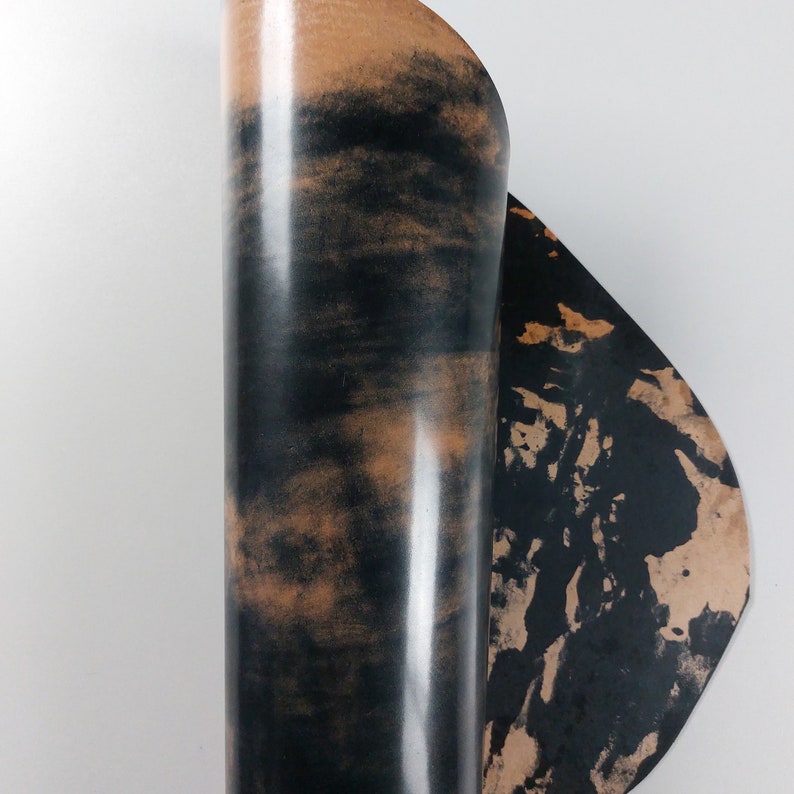 Shell Cordovan | Rocado Art. Marbled Black | Shell Cordovan Leather ...