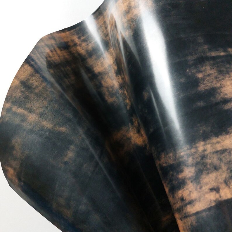 Shell Cordovan | Rocado Art. Marbled Black | Shell Cordovan Leather ...