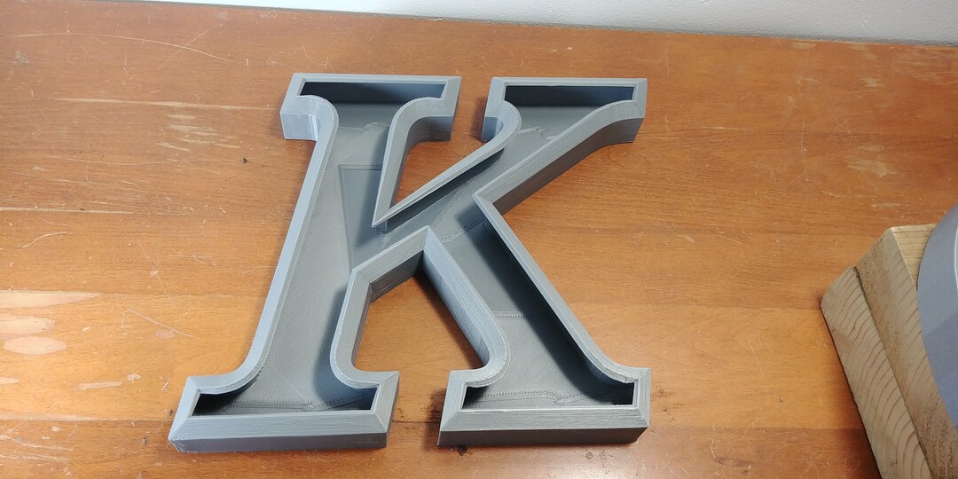 3D Printed Fancy Fillable Letters Custom Decorative Sign 3D Alphabet ...