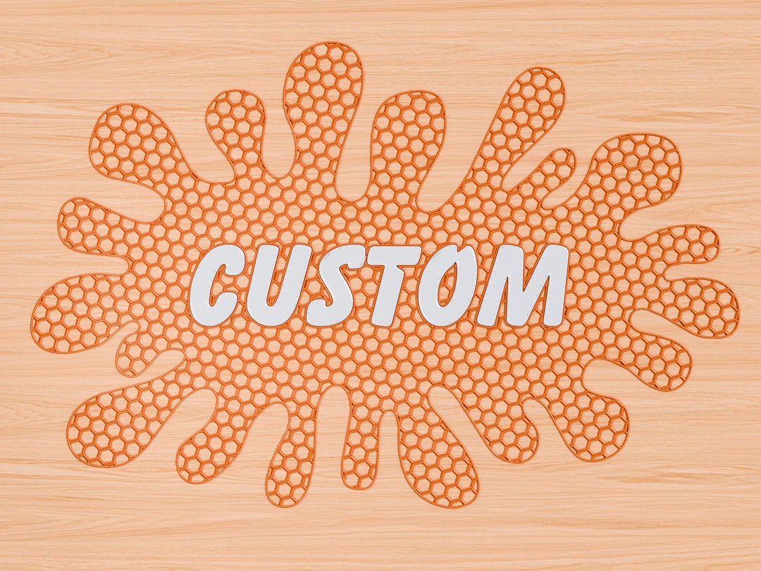 Geometric Nickelodeon Style Splat Custom Cartoon Sign 3D Printed Wall ...