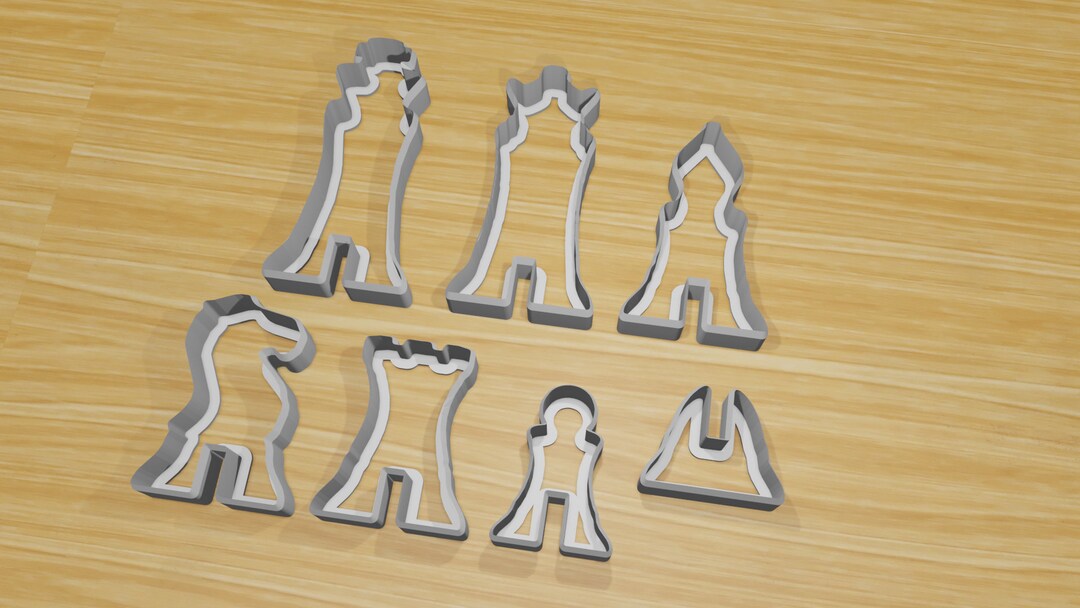 Freestanding Chess Set Cookie Cutters Fun Kids Crafts Playable Chess ...