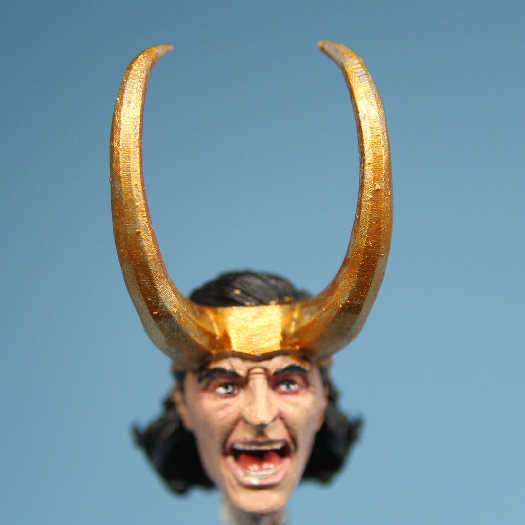 Loki With Crown 1/12 Head for Marvel Legends - Etsy