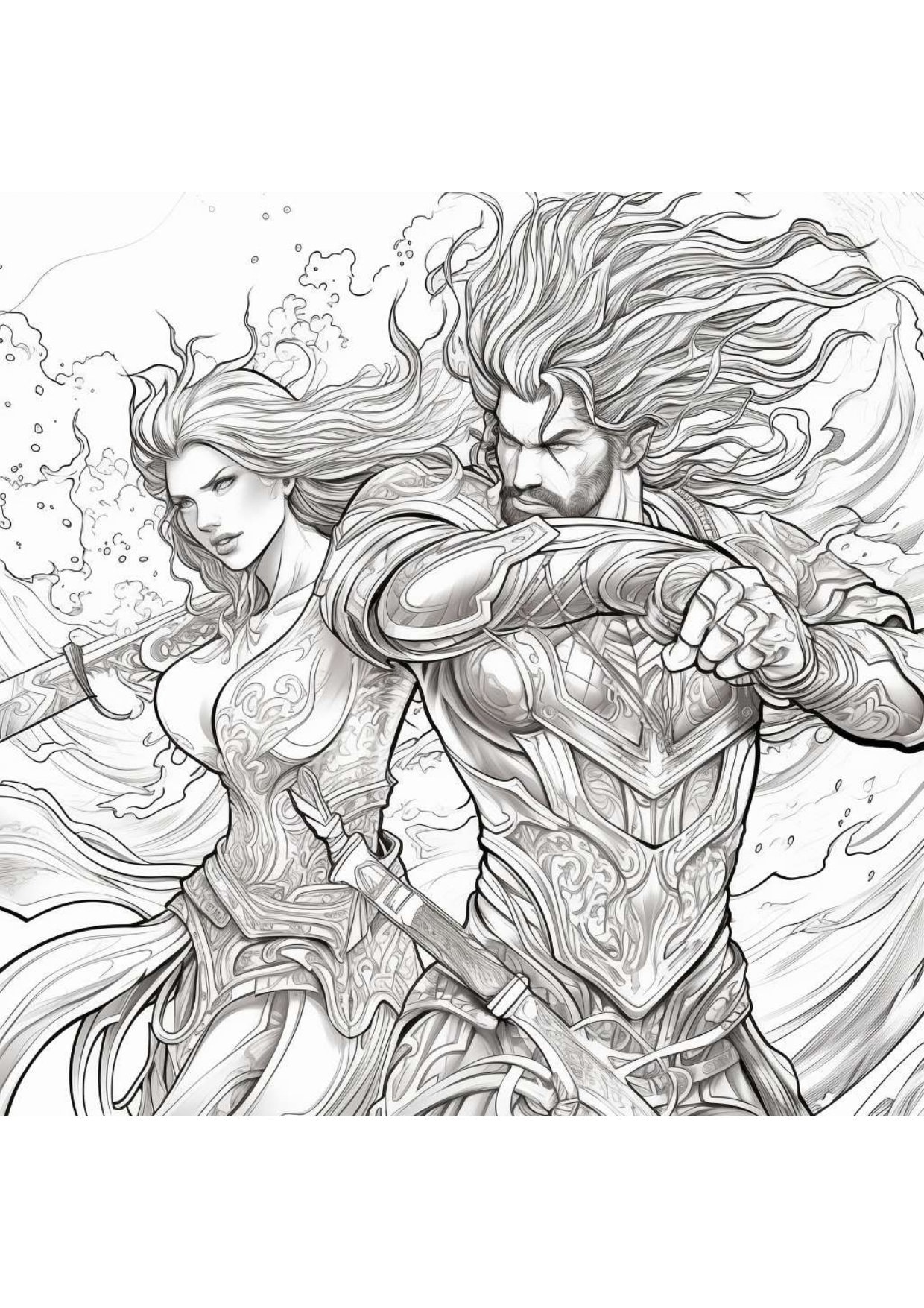 Fantasy Characters for Colouring, Painting or Tracing - Etsy