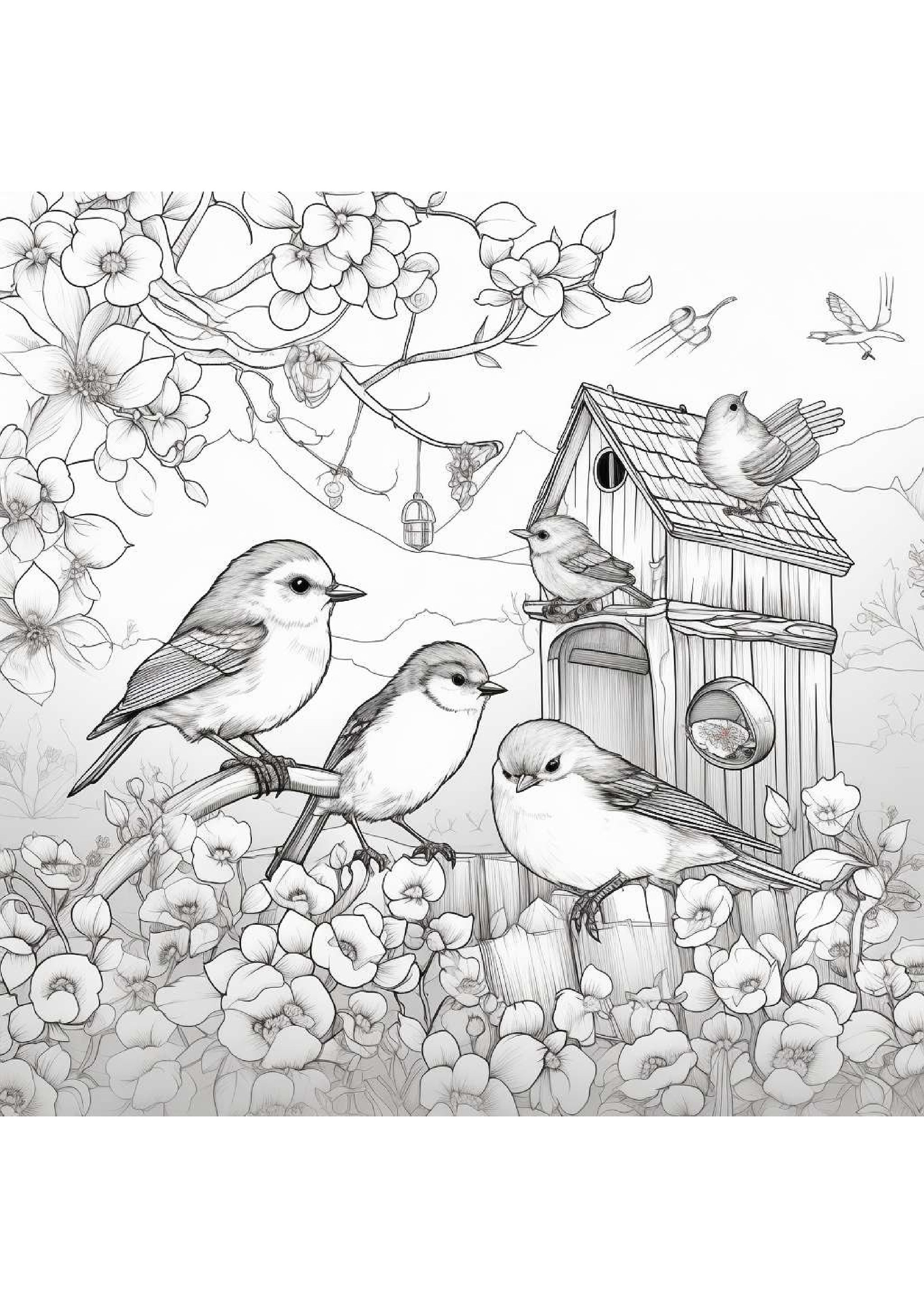 Colouring Pages of Birds for Colouring or Tracing - Etsy
