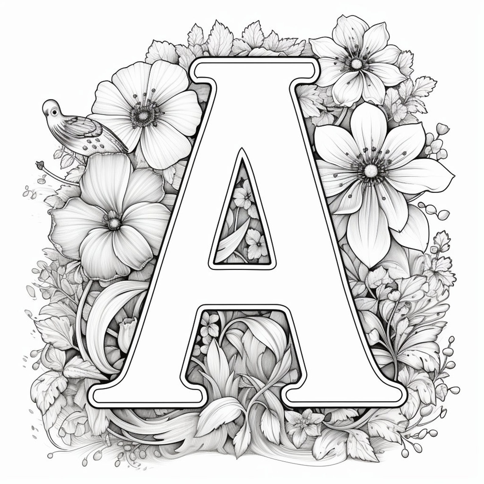 Alphabet Colouring Pages - Etsy
