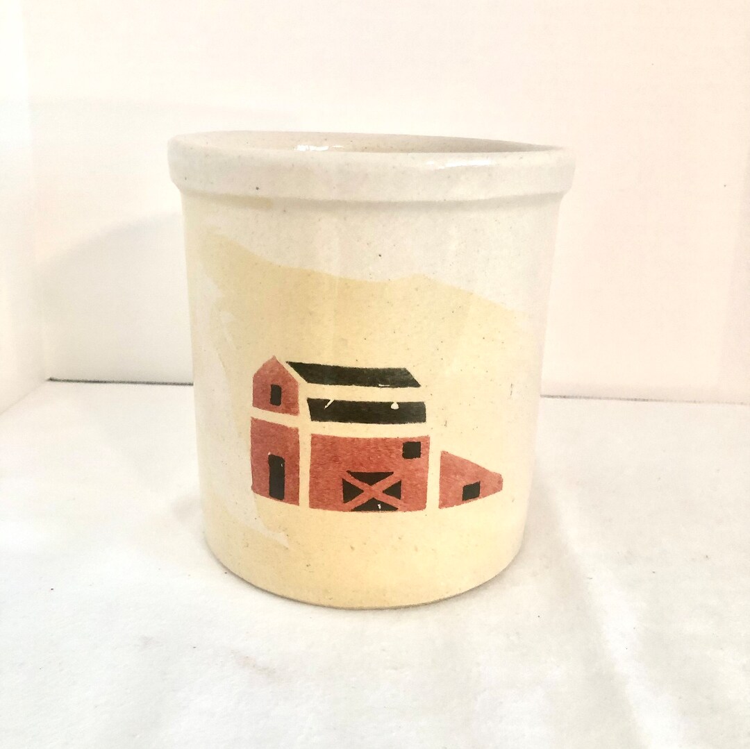 Red Barn Farmhouse Crock Candle - Etsy