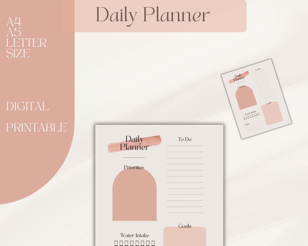 Minimal Daily Planner Daily Planner Digital Daily Planner Printable ...