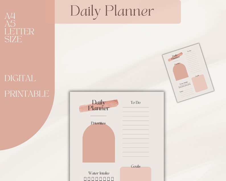 Minimal Daily Planner Daily Planner Digital Daily Planner Printable ...