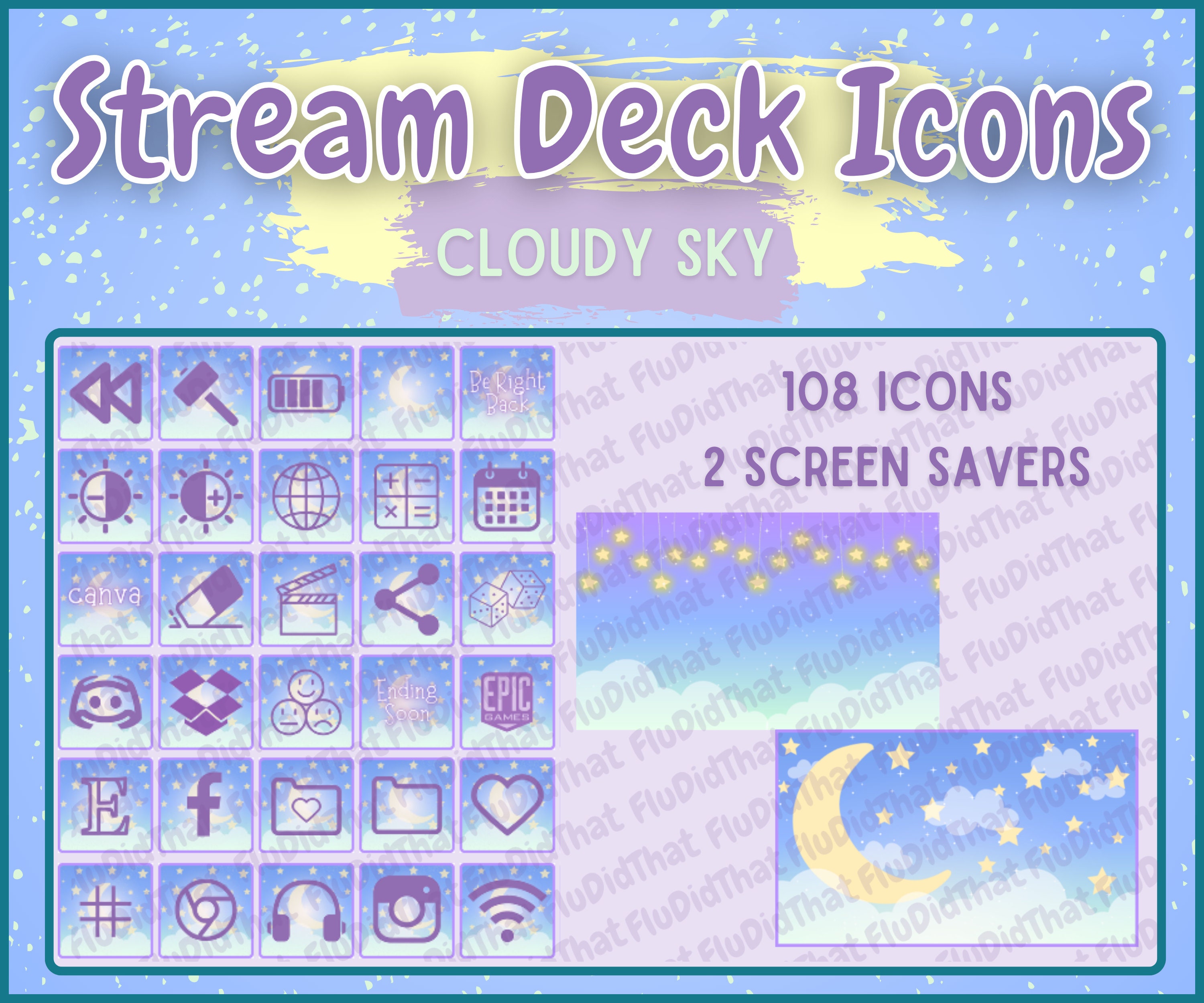 108x Stream Deck Icons 2 Screen Savers//streamer, Kick, Twitch, Tiktok ...