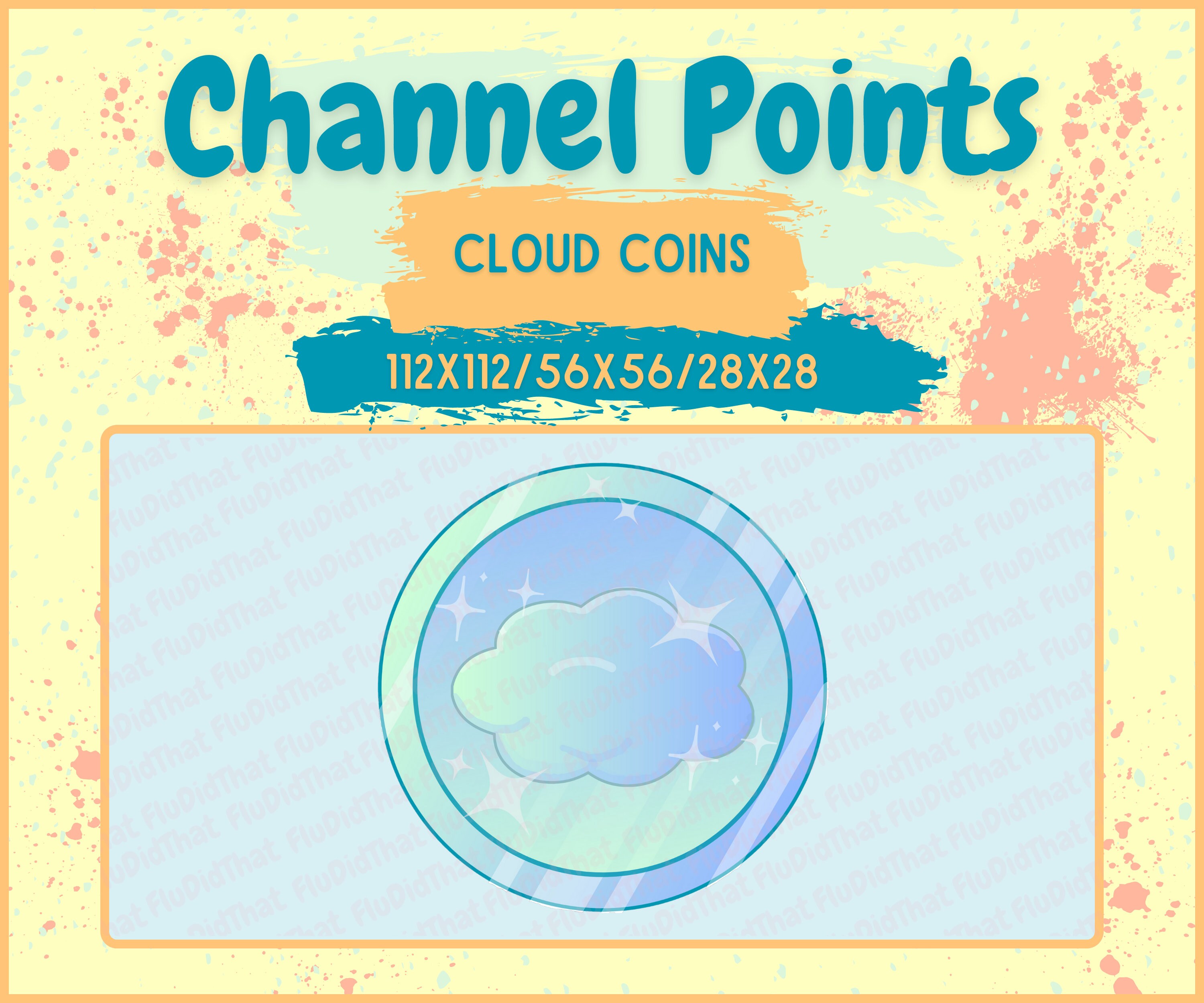 Twitch Channel Points Icon Cloud Coins Cosmic Vibe Chill Cozy - Etsy