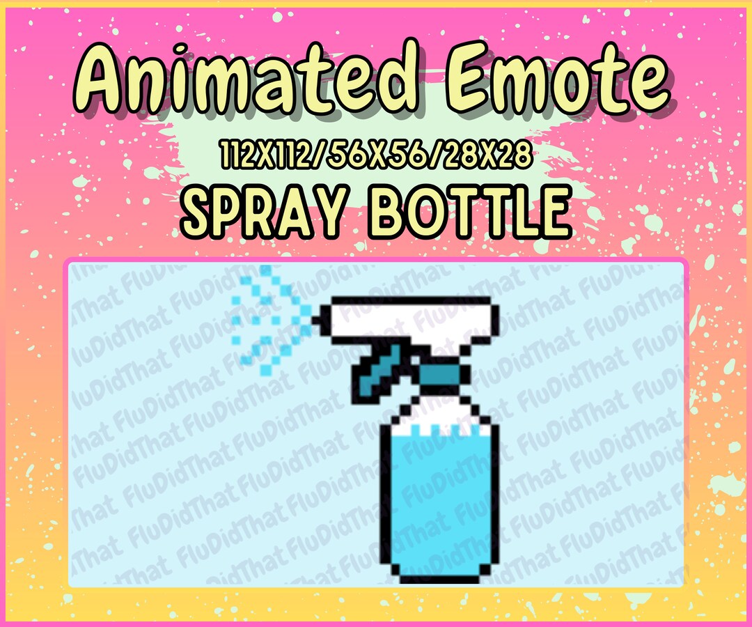 Twitch Animated Emote Pixel Spray Bottle 8-bit Kick - Etsy UK