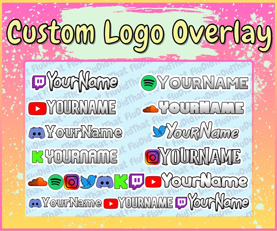 Custom Logo Overlay//twitch, Kick, Discord, Spotify//stream Asset - Etsy
