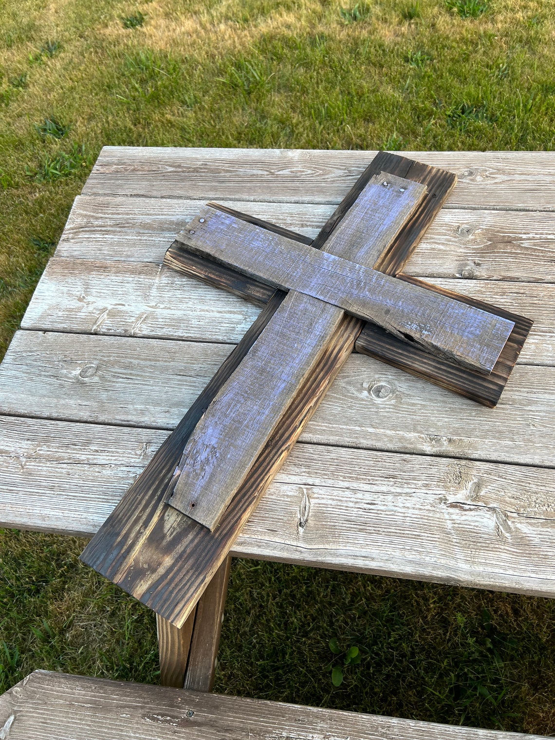 Pallet Wood Rustic Cross Purple - Etsy