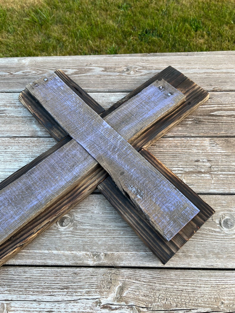 Pallet Wood Rustic Cross Purple - Etsy