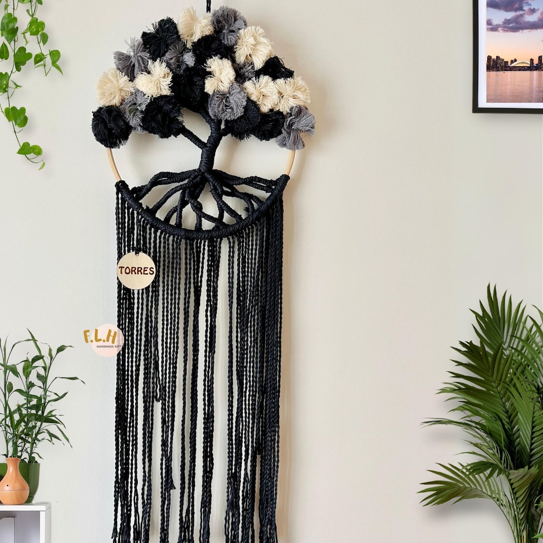 Macrame Family Tree, Tapestry Wall Hanging, Boho Tree of Life, Bohemian ...