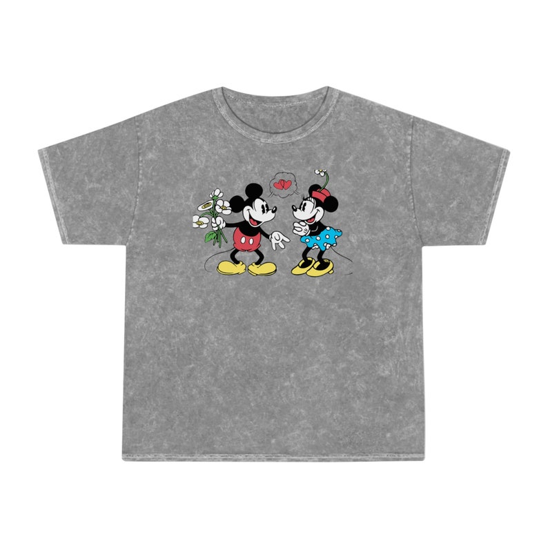 Mickey and Minnie Unisex Mineral Wash T-shirt - Etsy